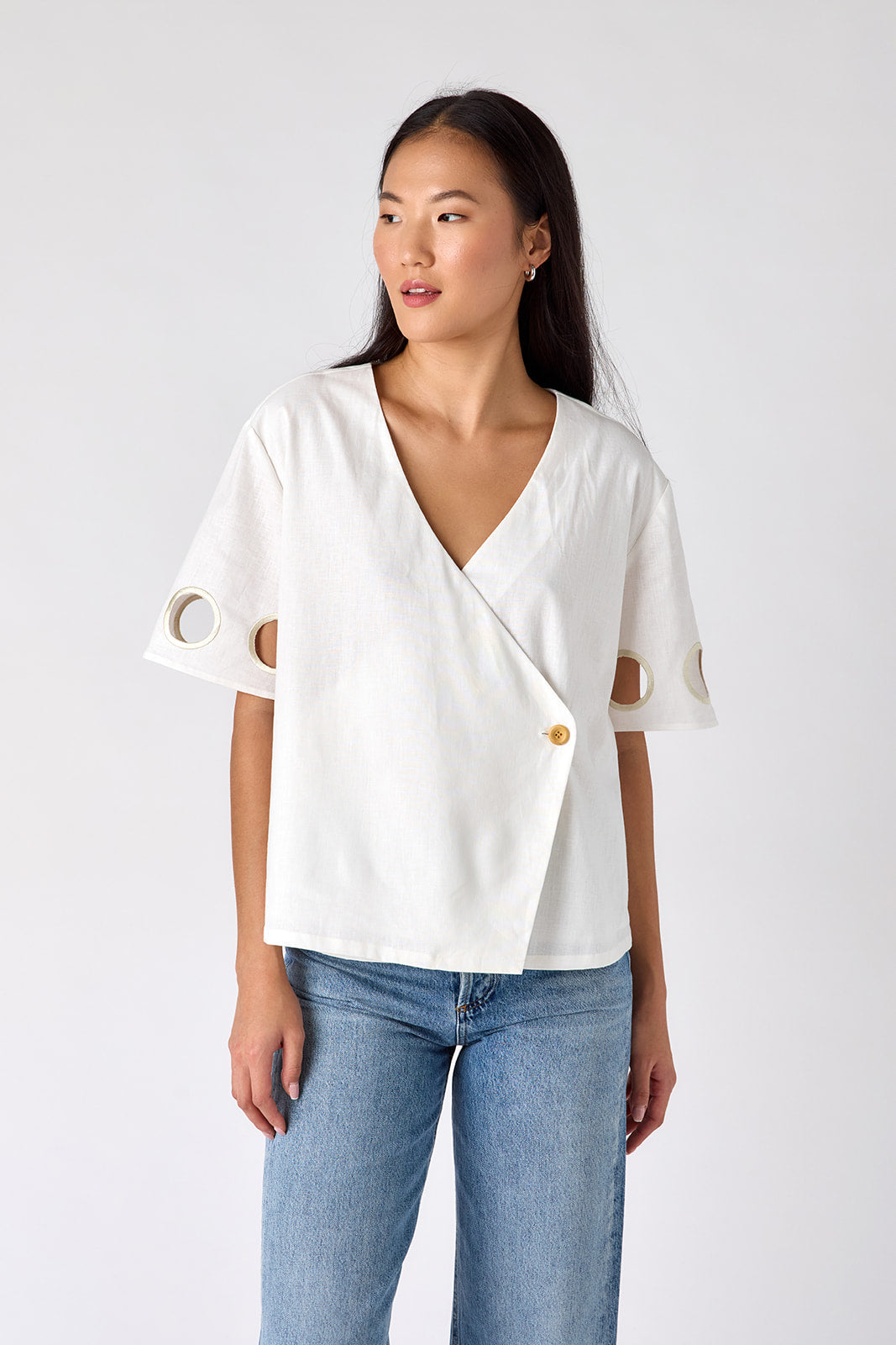 Coen Top in White | CROSBY by Mollie Burch
