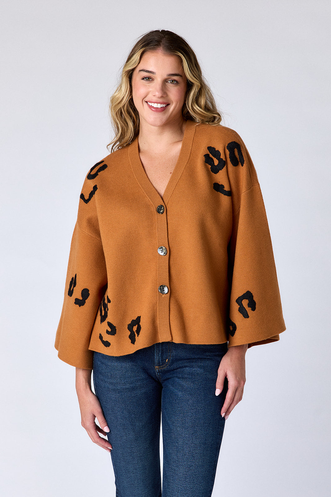 Esme Sweater in Brown Leopard | CROSBY by Mollie Burch