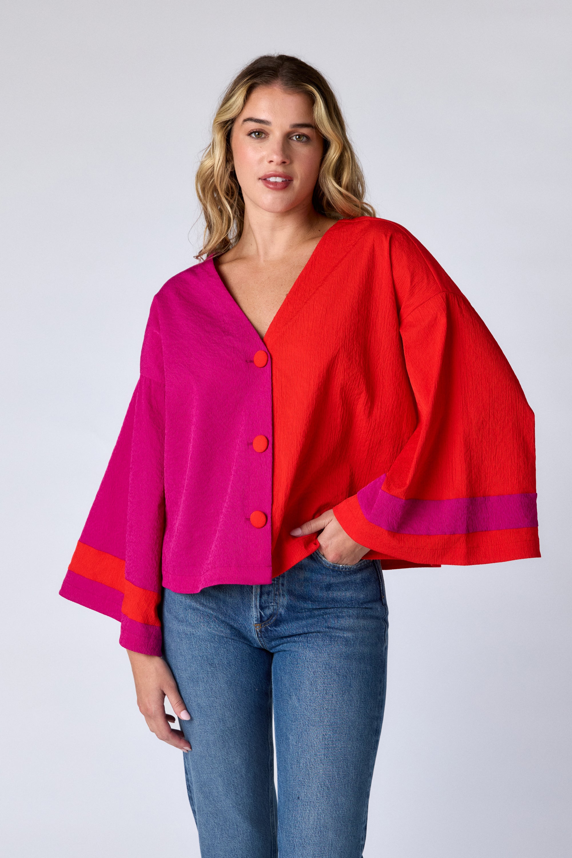 Esme Top in Sangria Colorblock | CROSBY by Mollie Burch