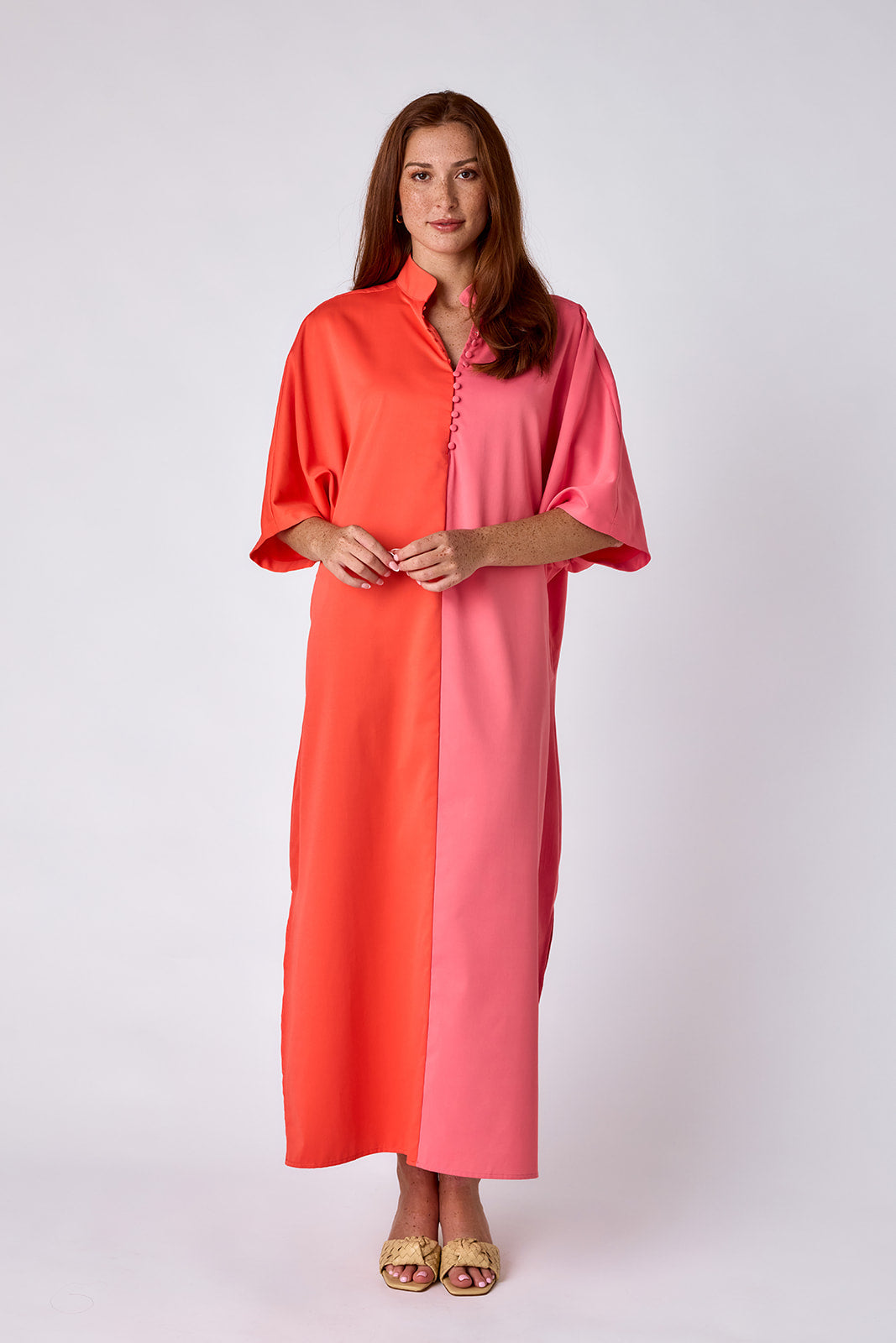 Audie Caftan in Texas Sun Colorblock | CROSBY by Mollie Burch